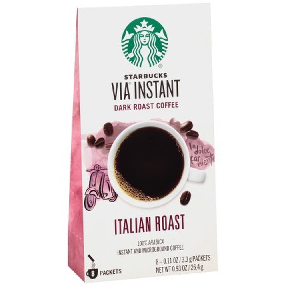 Starbucks VIA Instant Italian Roast Dark Roast Coffee (Pack of 5 ...