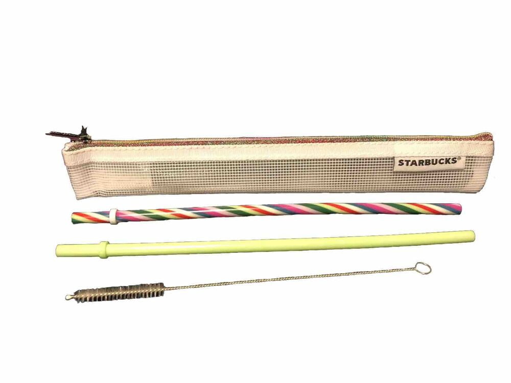 Starbucks Venti 24oz Reusable Straw & Brush Set - Candy Cane & Lime ...