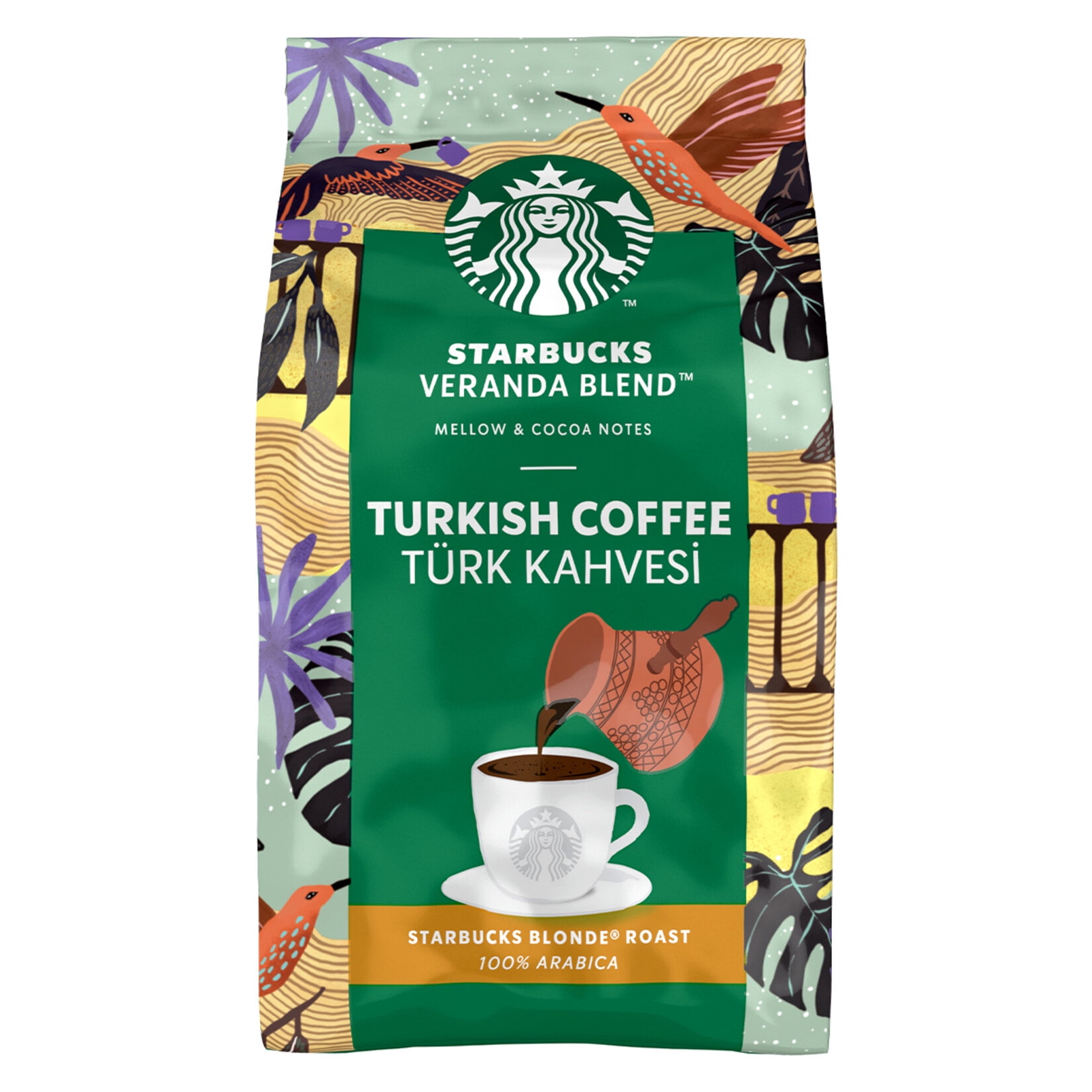 Starbucks Veranda Blend Turkish Coffee, Light Roast, Cocoa Notes, 100 G ...