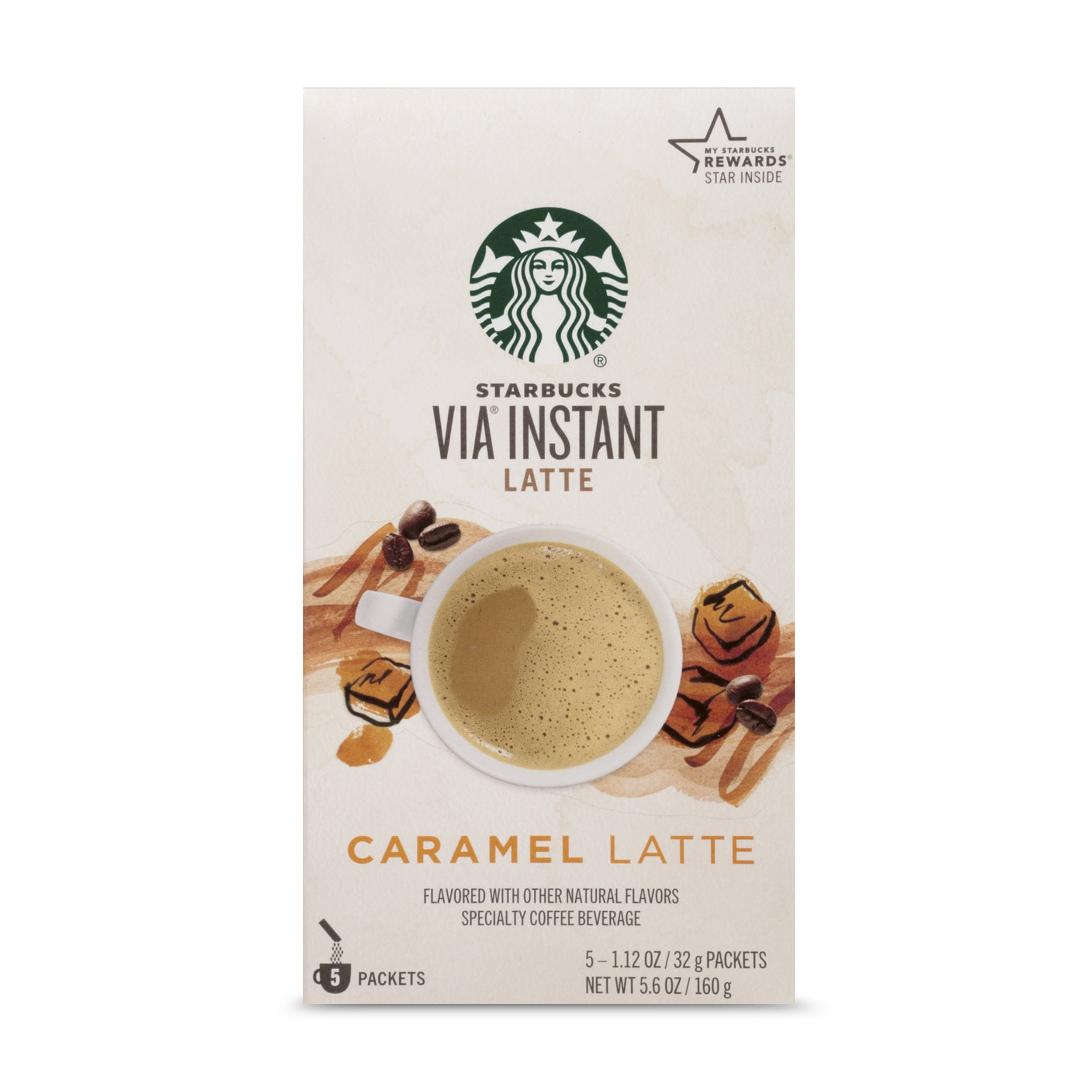 Starbucks Via Instant Coffee Flavored Packets — Caramel Latte — 1 Box ...
