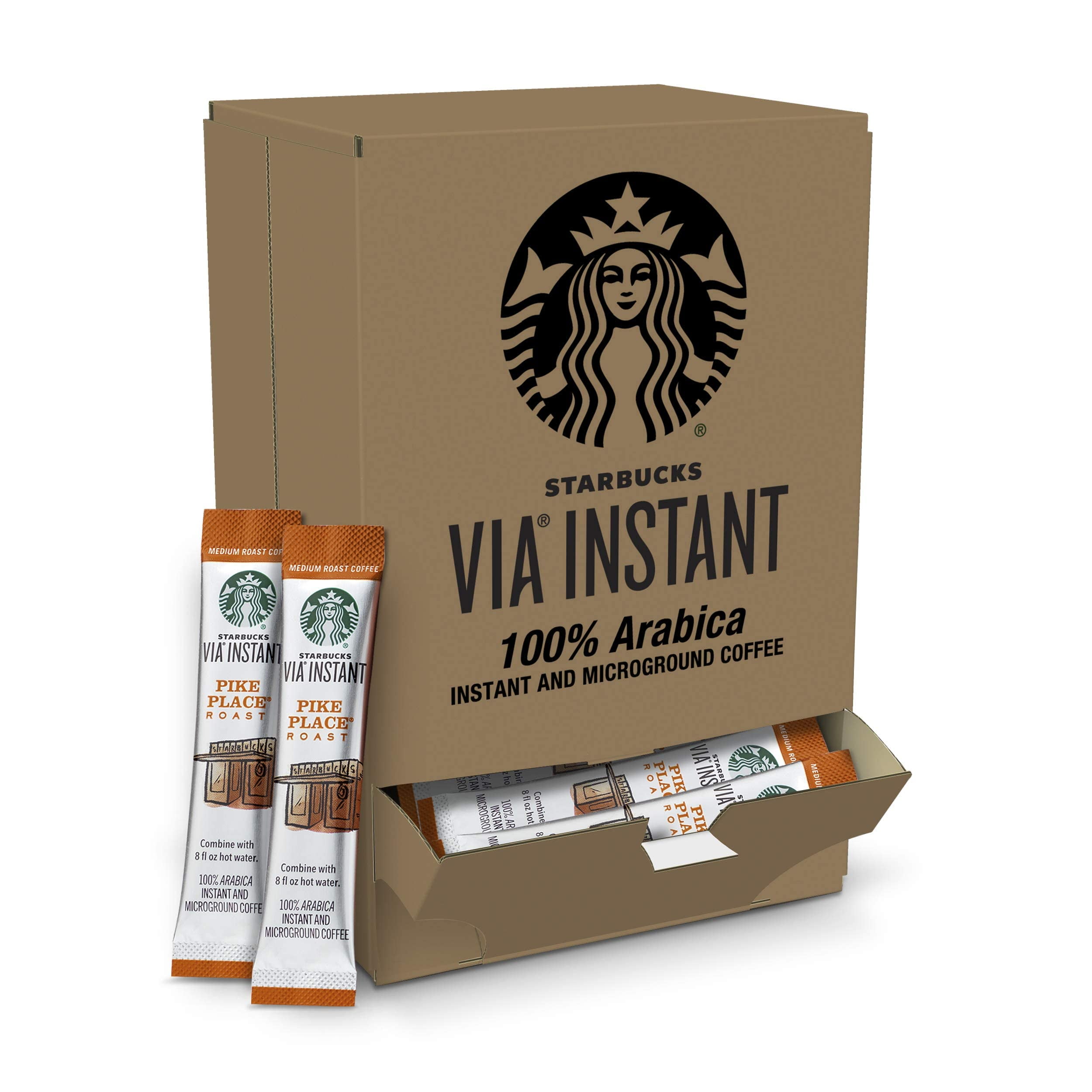 Starbucks Via Instant Coffee—Medium Roast Coffee—Pike Place Roast—100% ...
