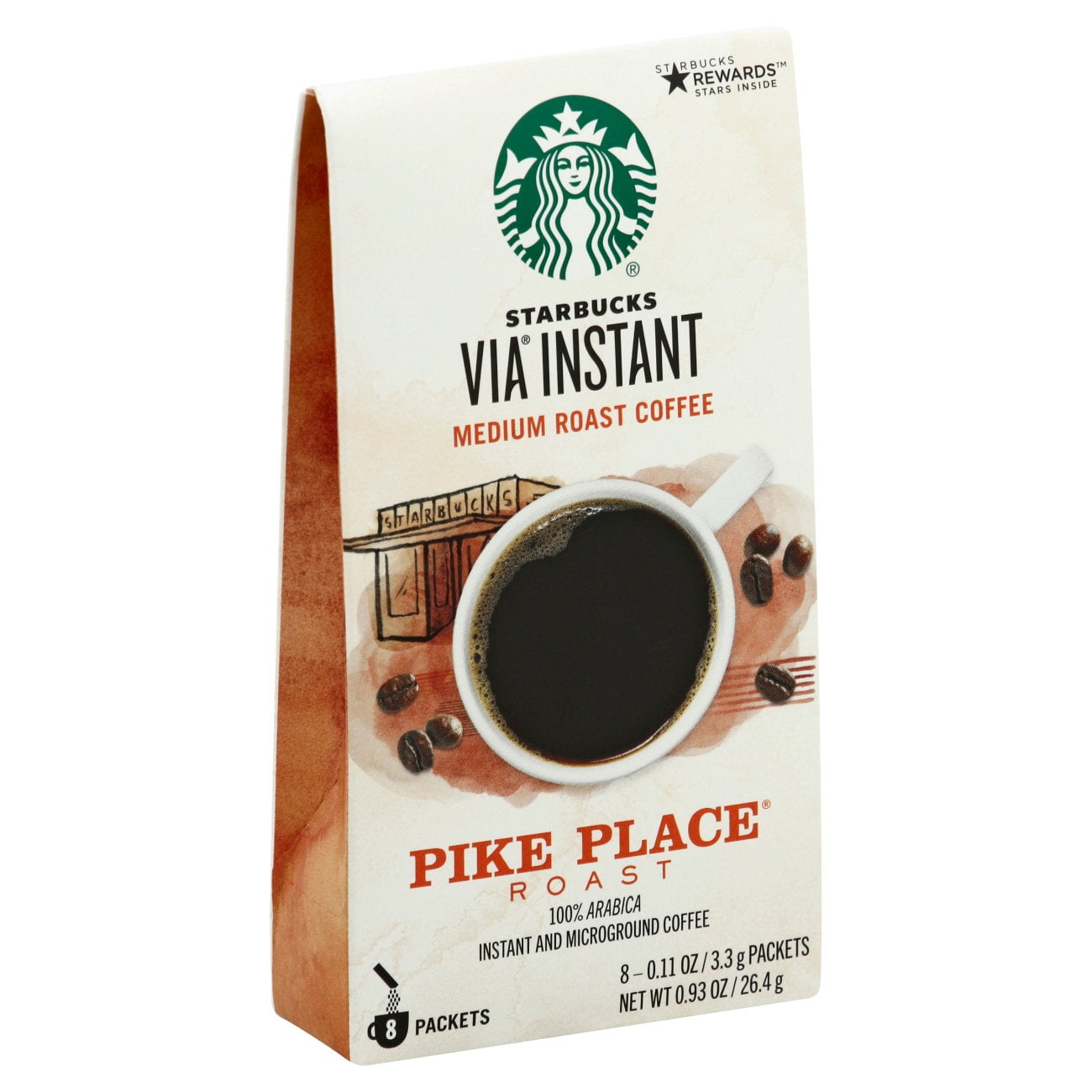 Starbucks Via Ready Brew Pikes Place Roast Medium Roast Instant Coffee ...
