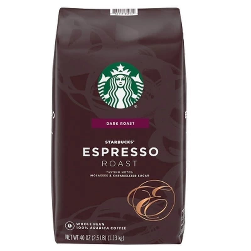 Starbucks Whole Bean Coffee, Espresso Roast Dark 40 Oz. - Walmart.com