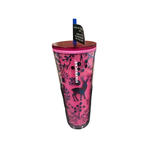 Starbucks Woodland Lace Color Changing Pink/Red 24oz Tumbler - Walmart.com