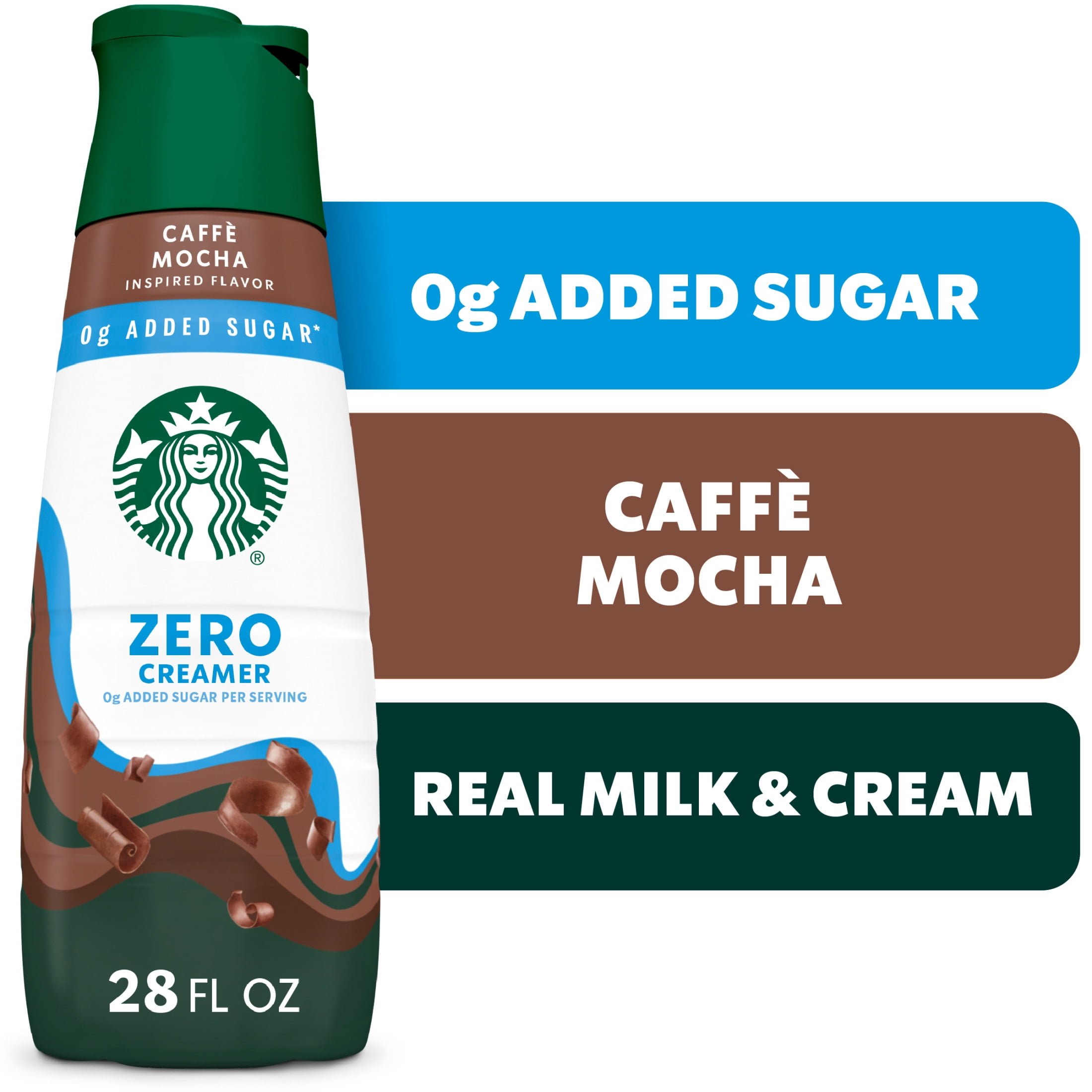 Starbucks Zero Sugar Chocolate Flavored Coffee Creamer, Inspired by ...