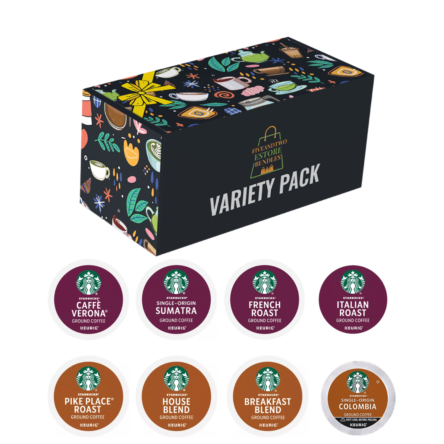 Starbucks coffee pods variety pack: 16 K-Cup Pods, Dark & Medium Roasts, Including Café Verona ...