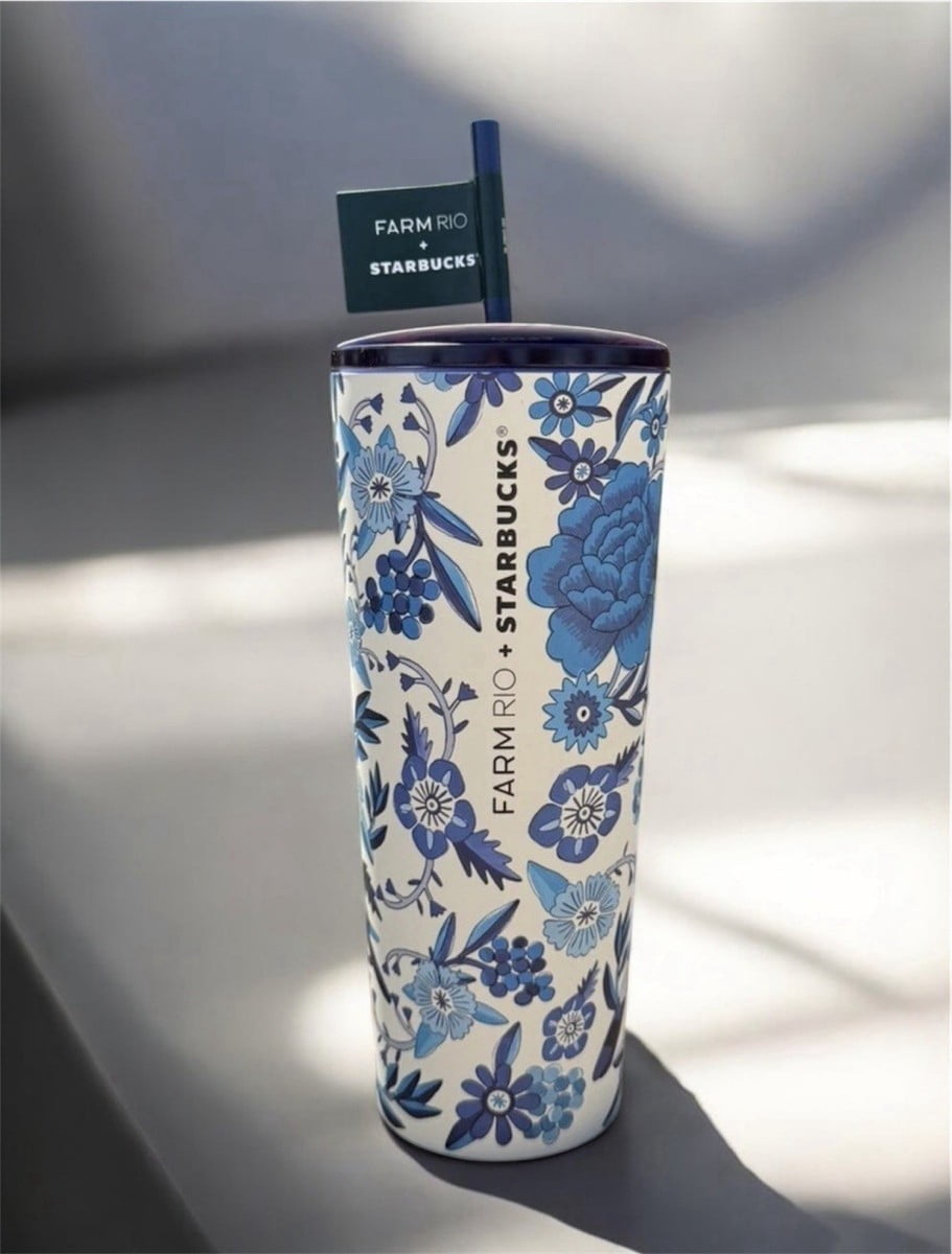Starbucks, Farm Rio Lenco Azulejo, Limited Edition 24oz Stainless Steel ...