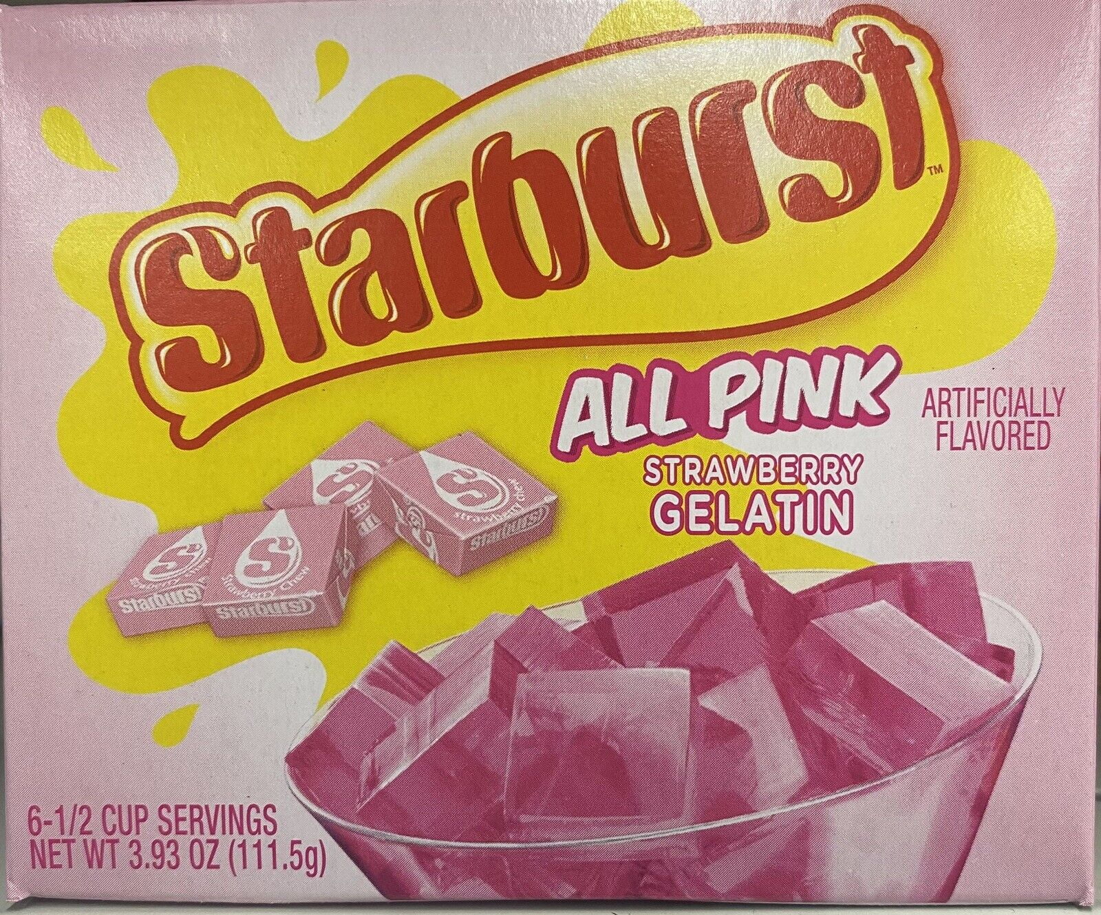 Starburst ALL PINK STRAWBERRY Flavored Jello Gelatin Dessert Mix 3.93 ...
