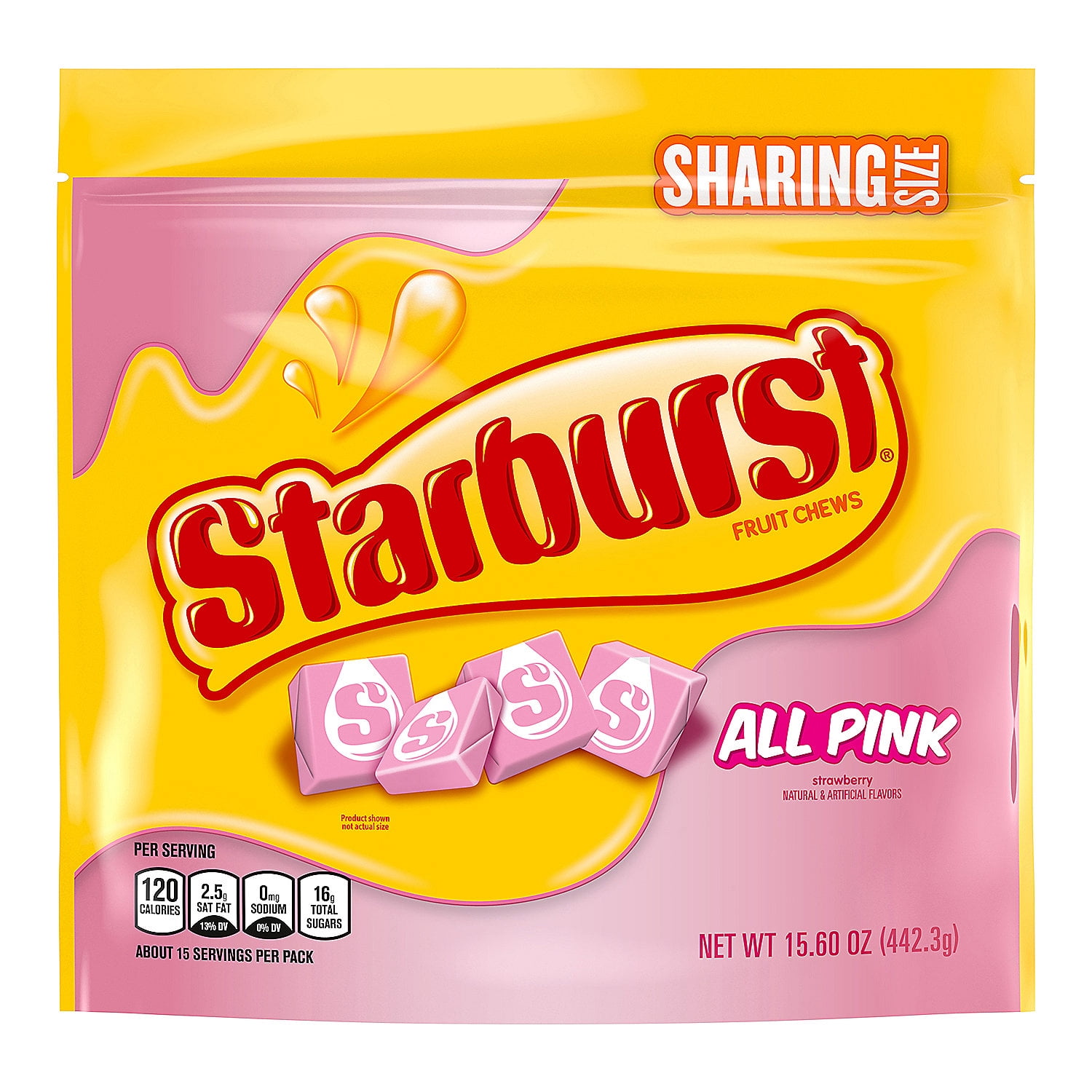 Starburst All Pink Candy Sharing Size - 90 piece - Walmart.com