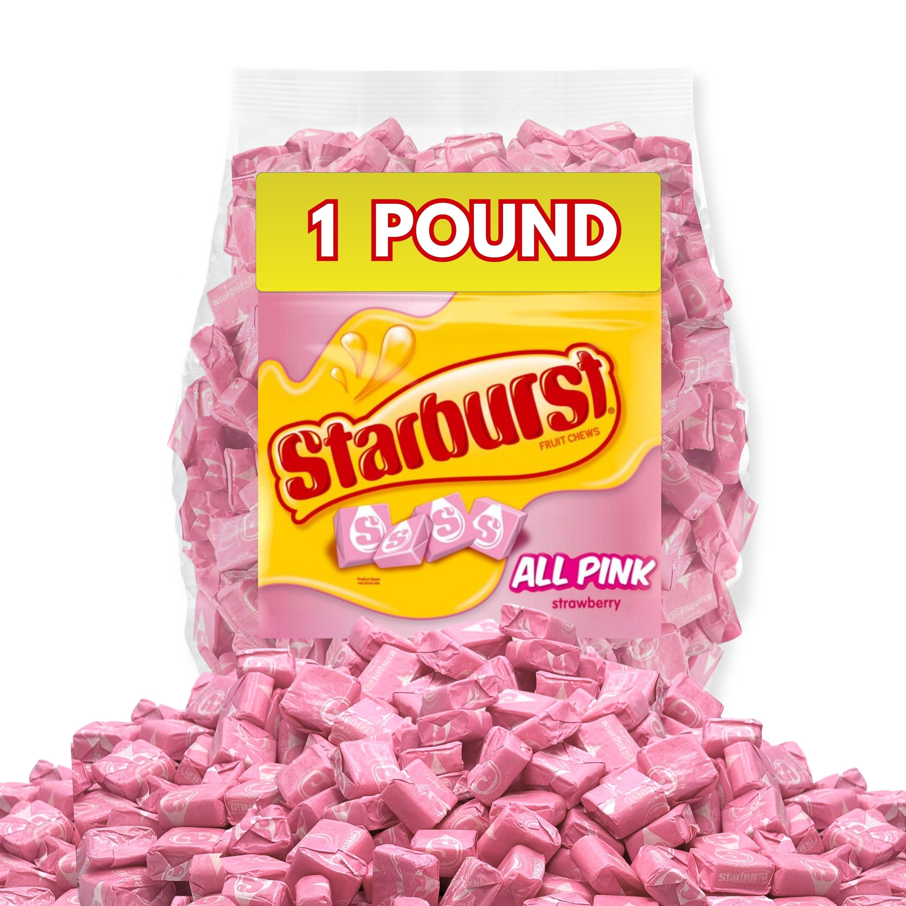 Starburst All Pink Fruit Chews, Individually Wrapped, Bulk Value Pack ...