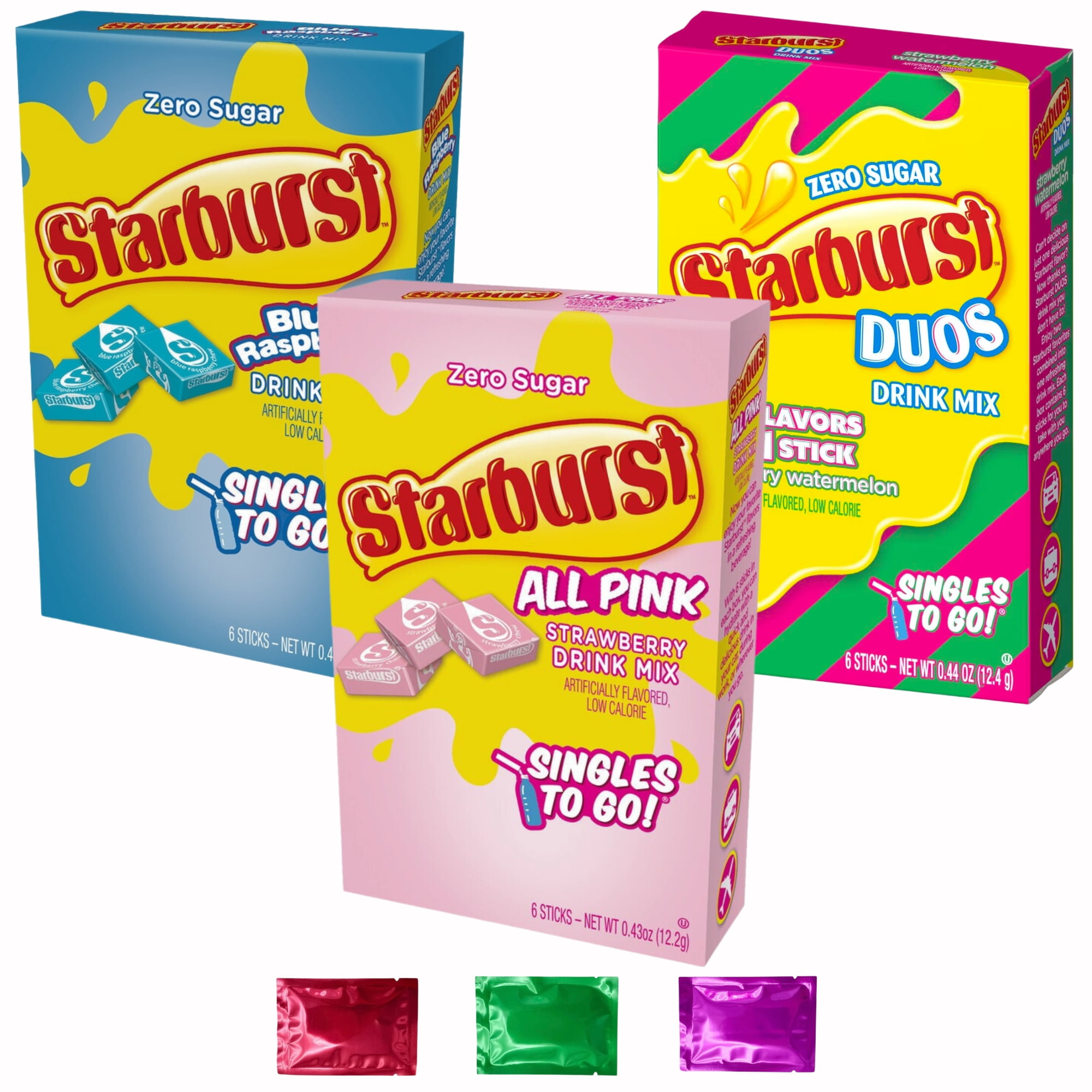 Starburst Blue Raspberry All Pink Duos Strawberry Watermelon Sugar Free ...