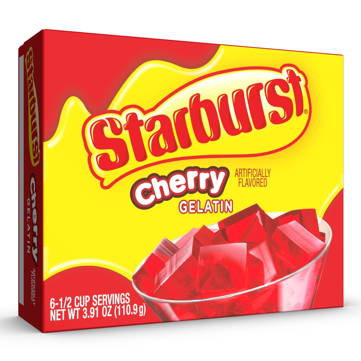 Starburst Cherry Gelatin Mix, 6 Servings, 3.91 oz Cardboard Box ...
