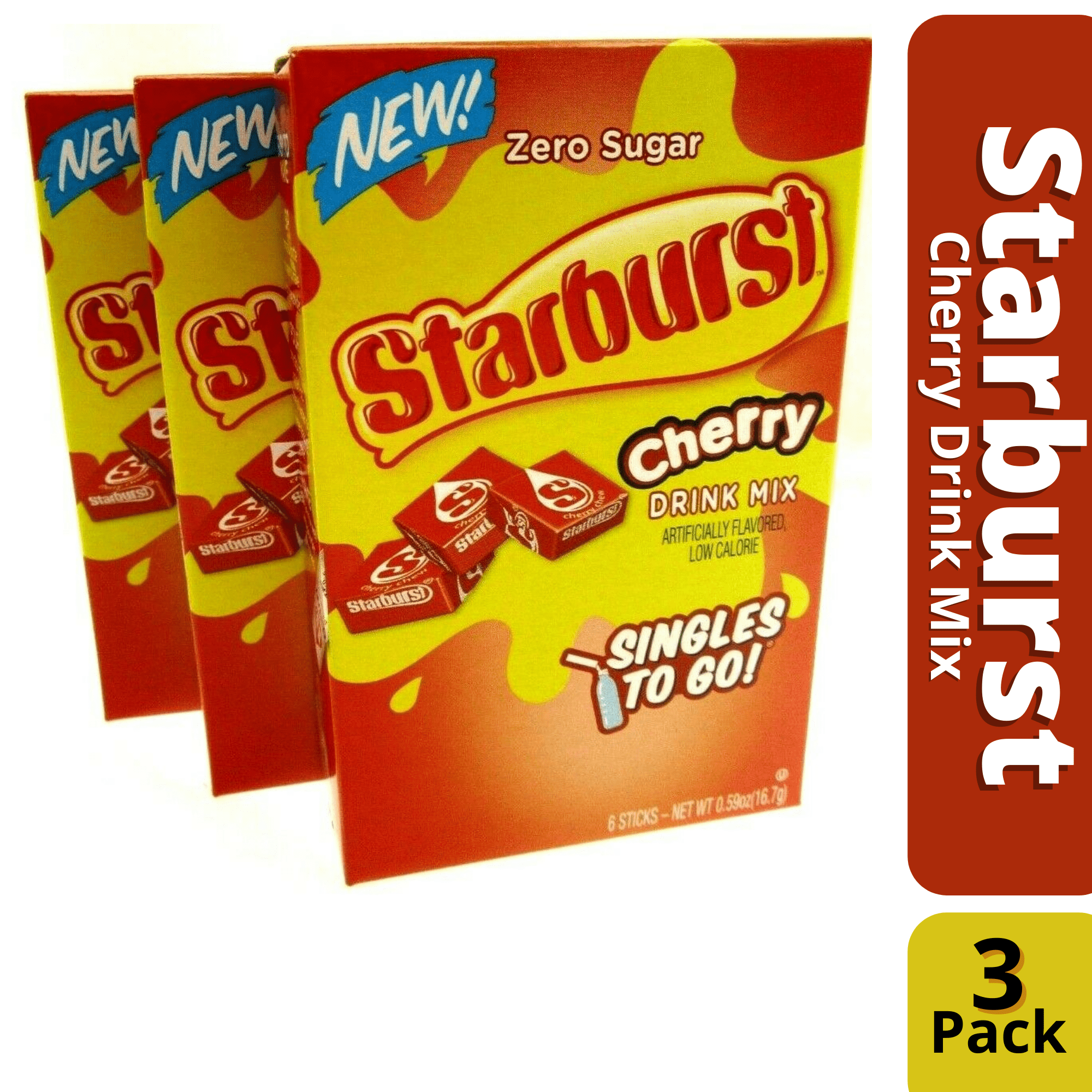 Starburst Cherry Singles To Go Powdered Drink Mix & Just Add Water 3 ...