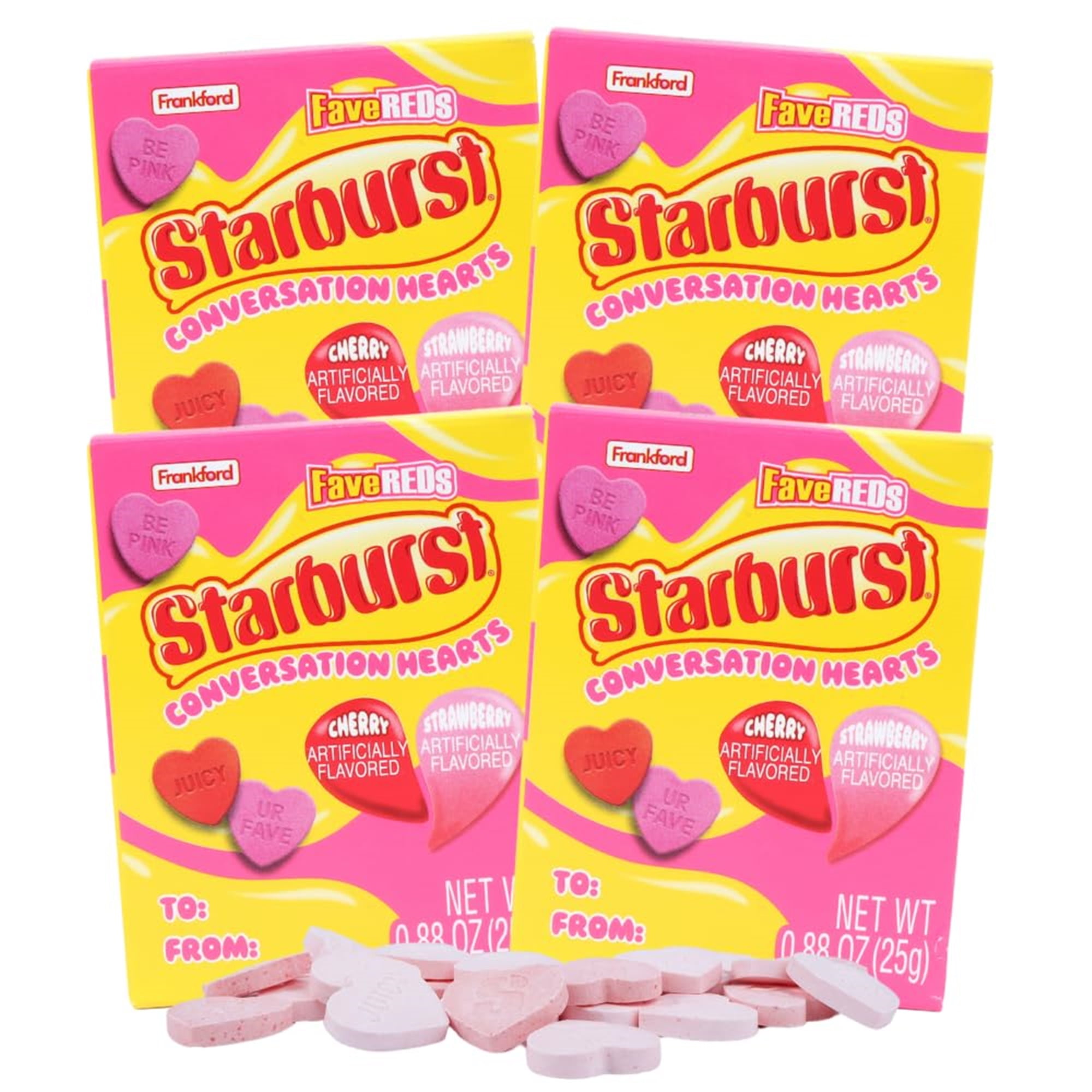 Starburst Conversation Hearts, Valentines Day Candy, Pack of 4, .88 ...