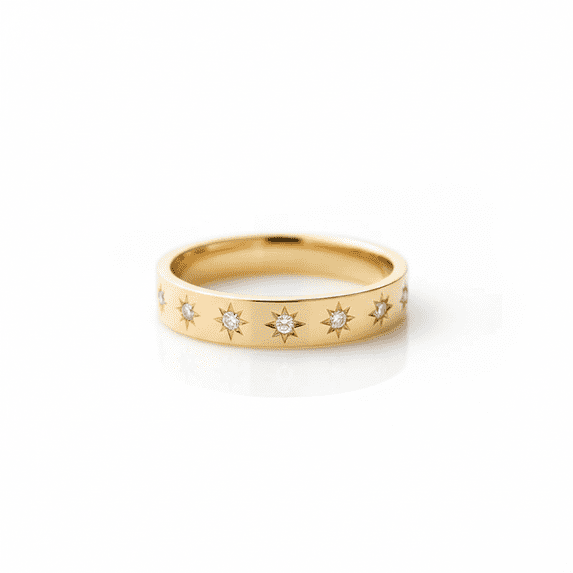 Starburst Diamond Classic Ring, Wedding Ring, Star Design Art Deco ...