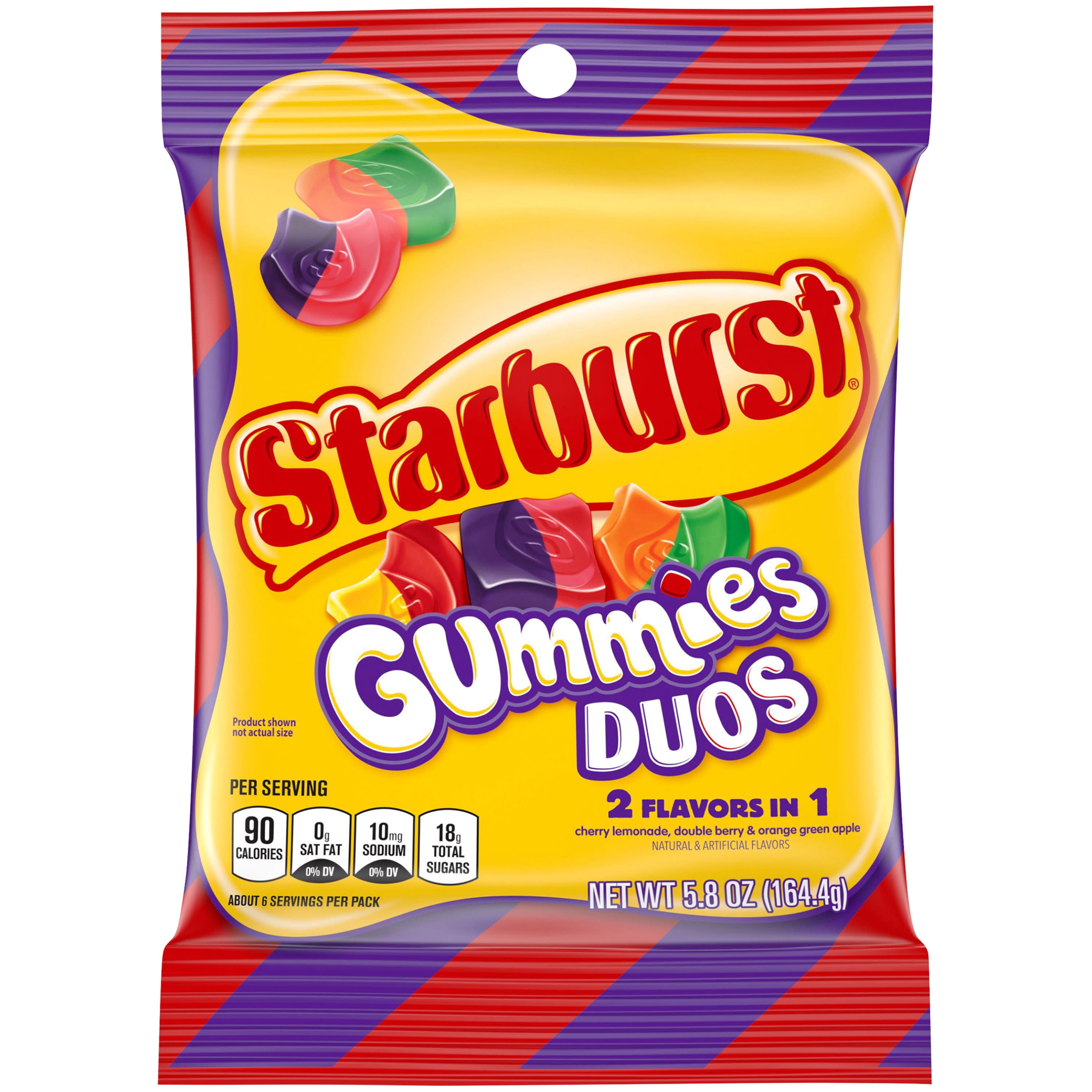 Starburst Duos Flavor-Packed Gummy Candy - 5.8 oz Bag - Walmart.com