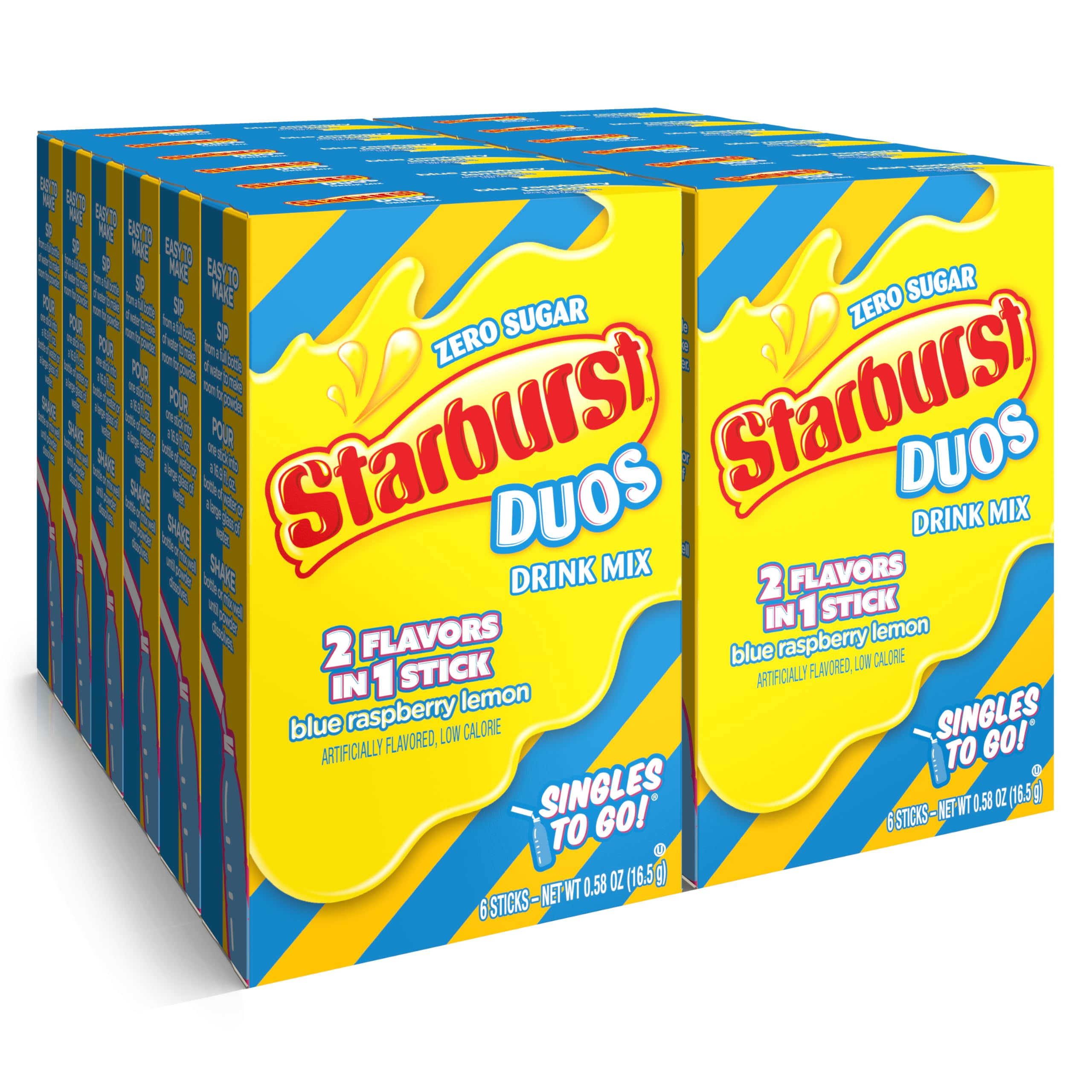Starburst Duos Singles To Go Powdered Drink Mix, Blue Raspberry Lemon ...