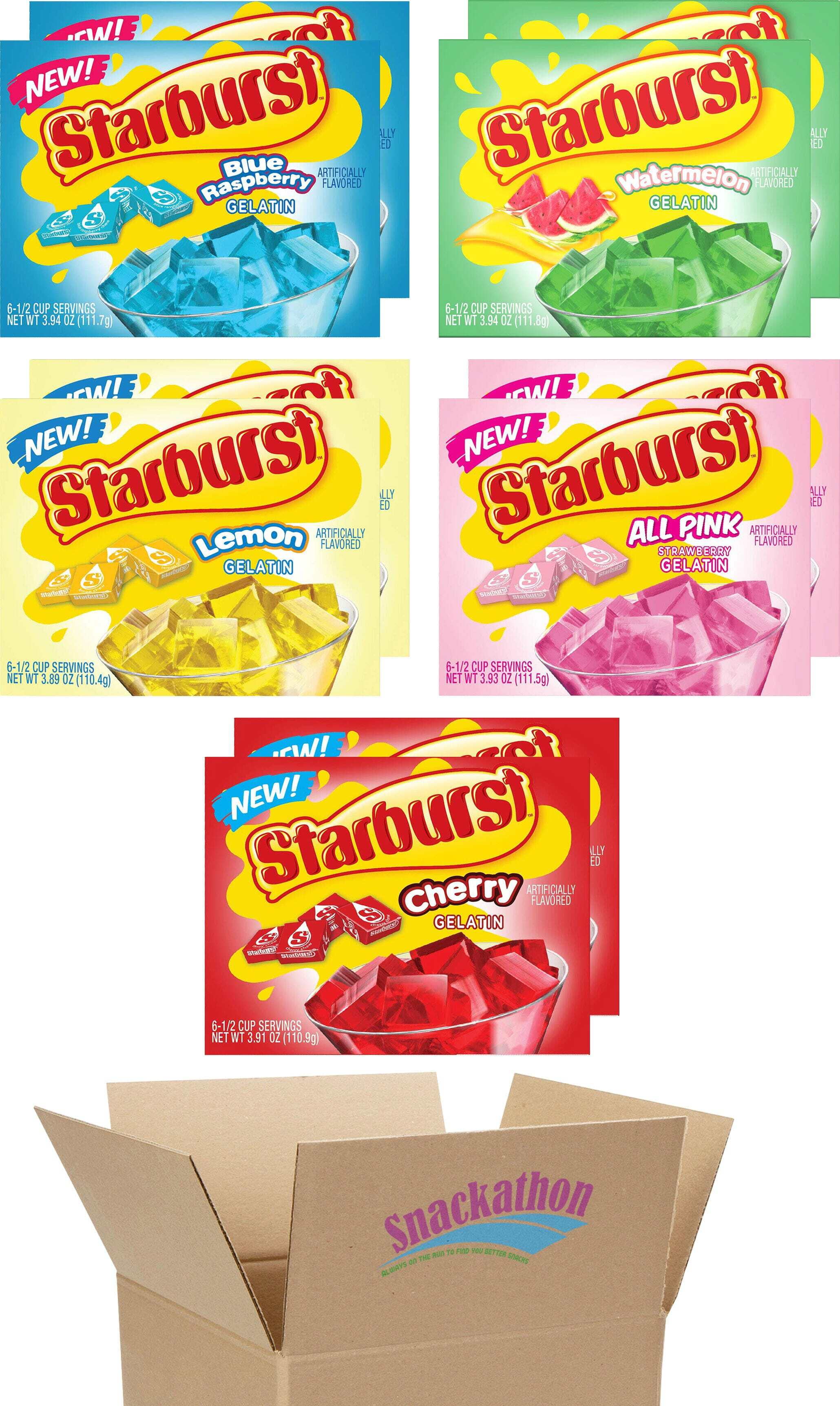 Starburst Gelatin Variety Pack, 5 Flavors (Lemon, Blue Raspberry ...
