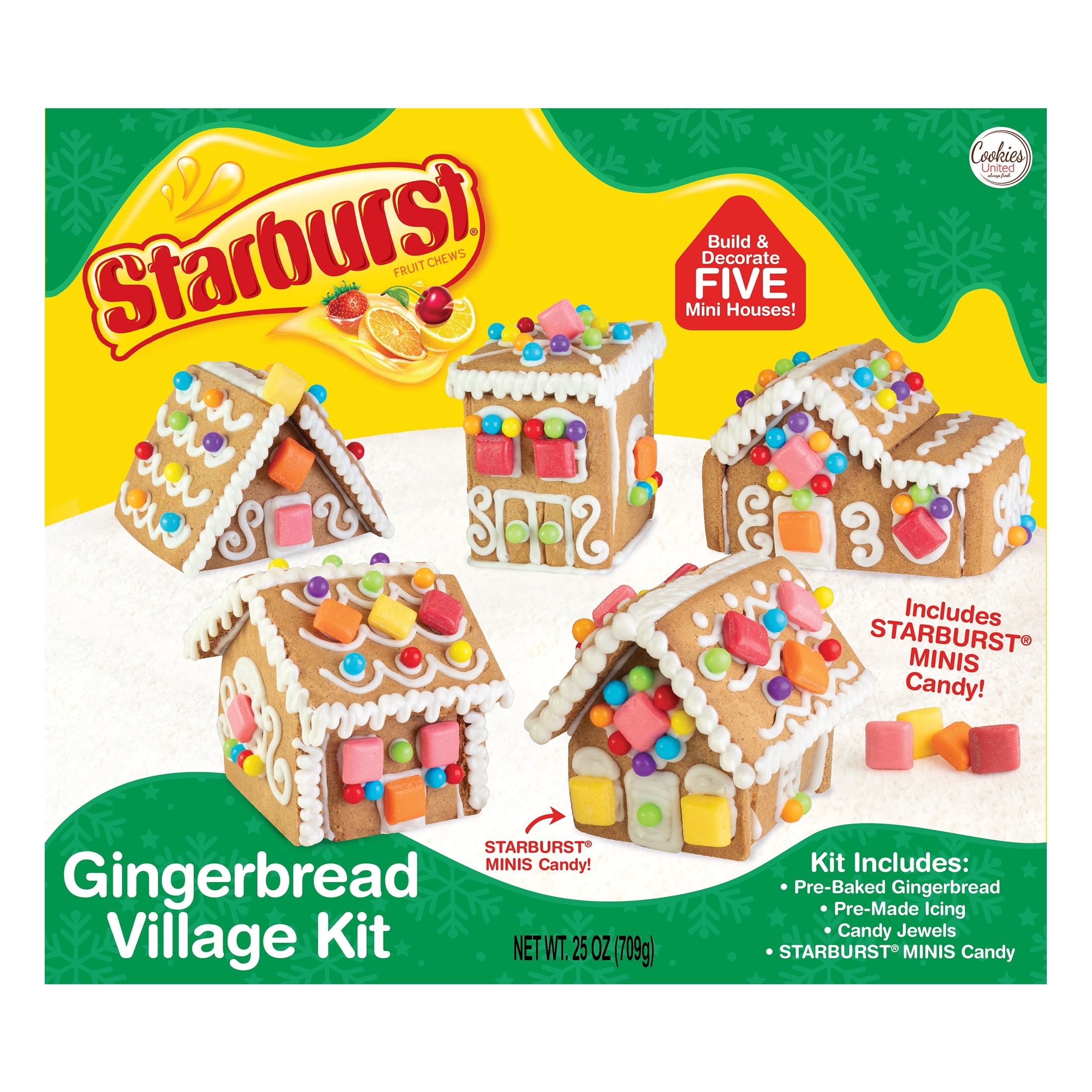 Starburst Gingerbread Village Box Kit, 25oz, 1 Count - Walmart.com