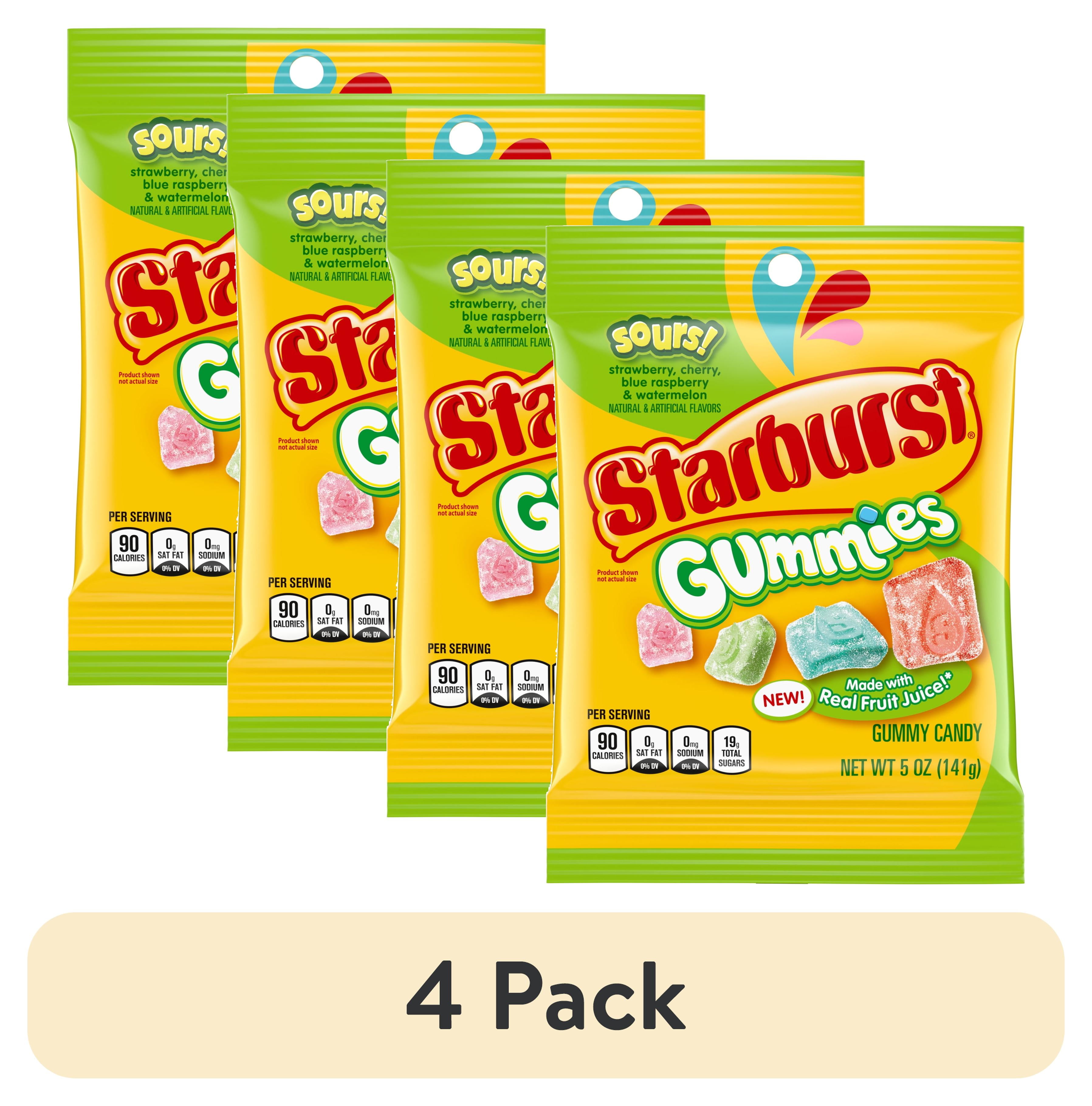 (4 pack) Starburst Gummies Sours Gummy Candy - 5 oz Bag - Walmart.com (4 pack) Starburst Gummies Sours Gummy Candy - 5 oz Bag - Walmart.com