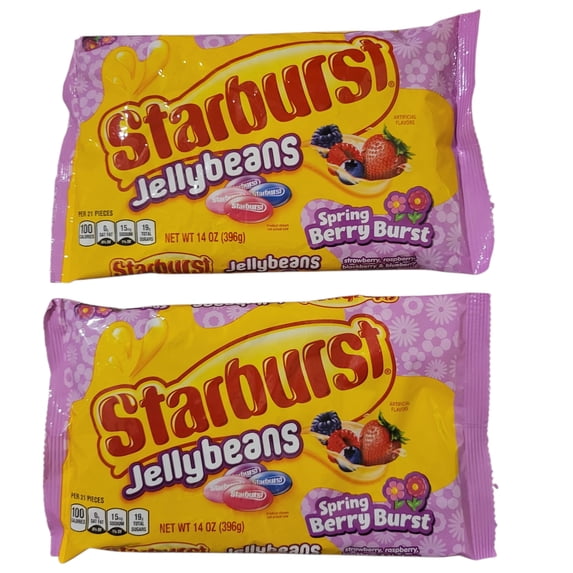 Starburst Jellybeans Spring Berry Burst 14 oz Bag - Pack of 2 - Walmart.com