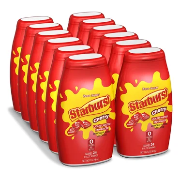 Starburst Zero Sugar Singles-to-Go Powdered Drink Mix, Cherry, 6 Count ...