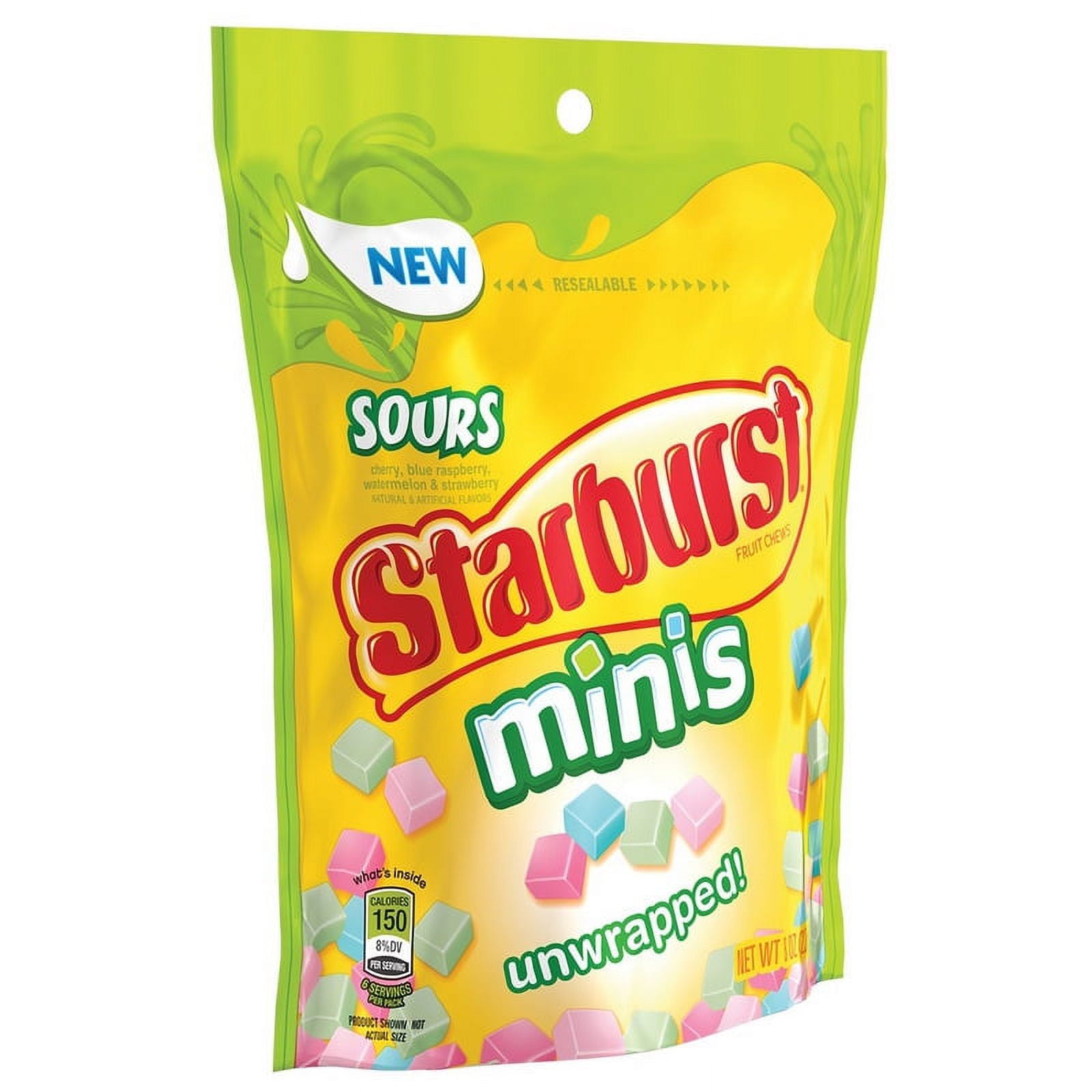 Starburst Mini Sours Stand Up Pouch, 8 oz - Case of 8 - Walmart.com