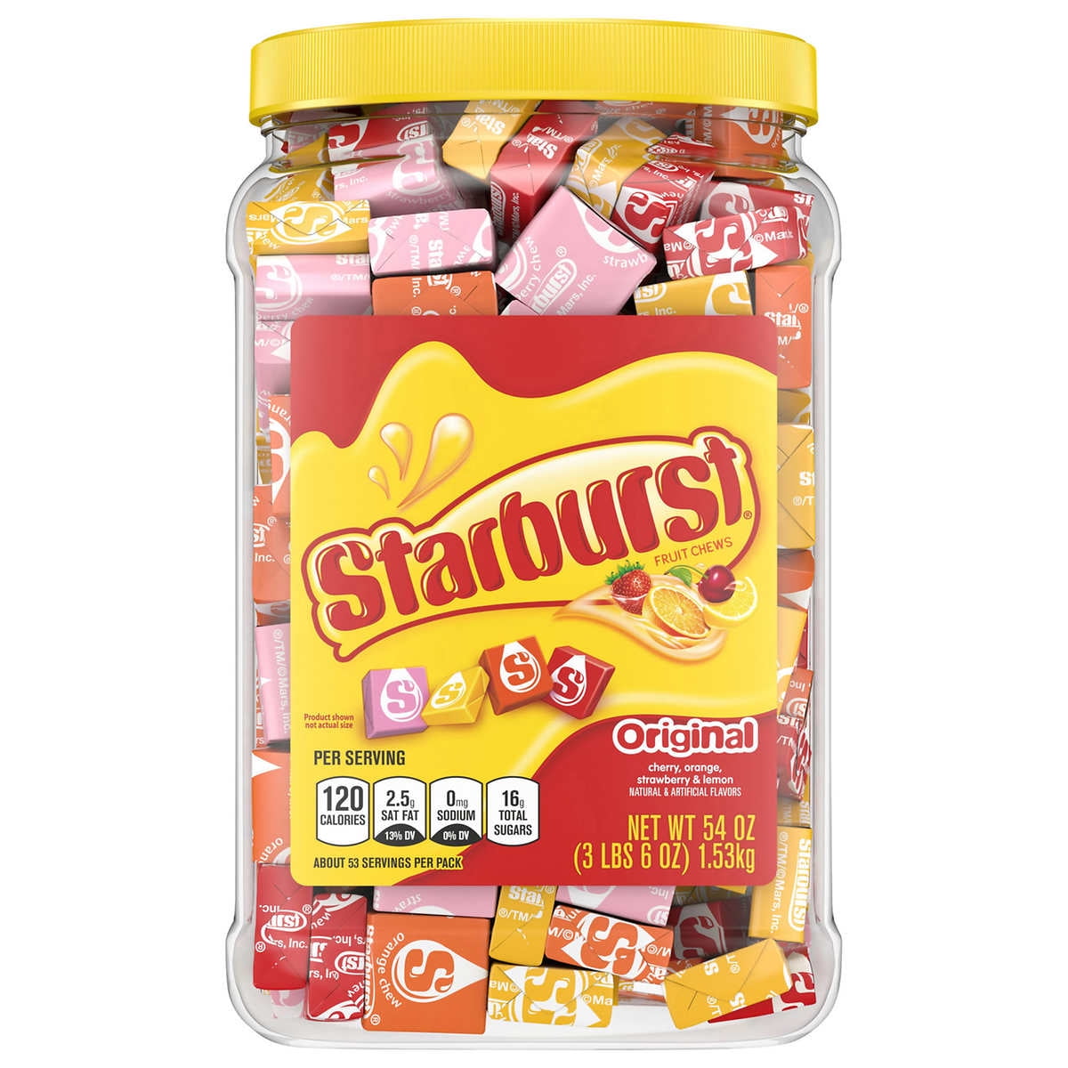 Starburst Original Soft Burst Chewy Candy, 54 oz Jar - Walmart.com