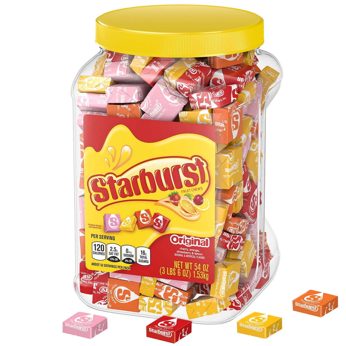 Starburst Original Soft Burst Chewy Candy, 54 oz Jar - Walmart.com