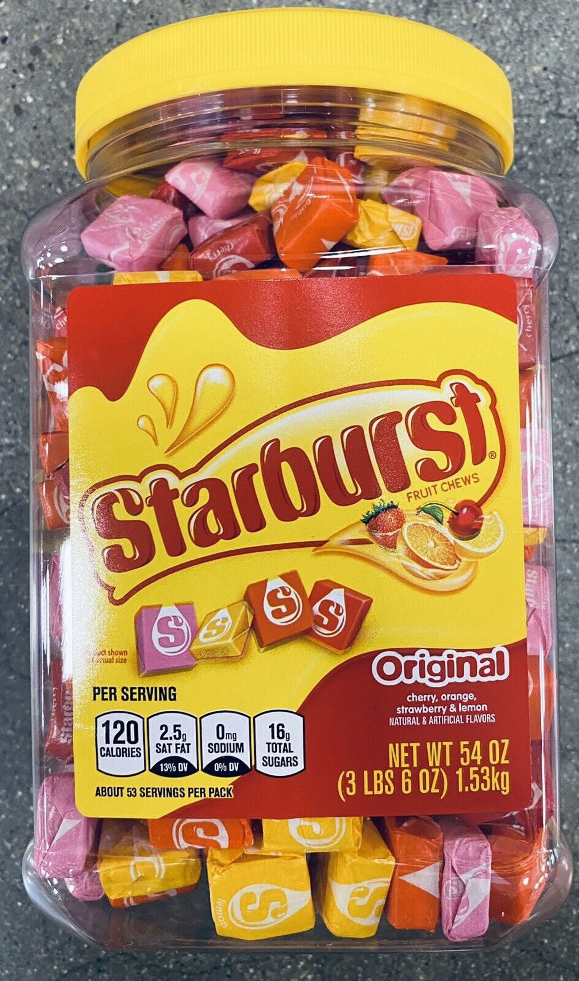 Starburst Original Fruit Chews 54 oz Tub Jar Cherry Orange Strawberry ...