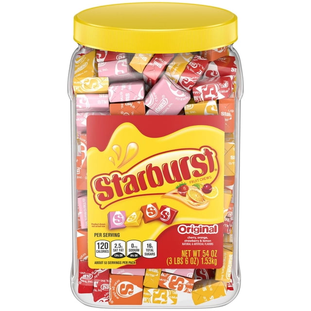 Starburst Original Fruit Chews Candy Jar (54 oz.) - Walmart Business ...