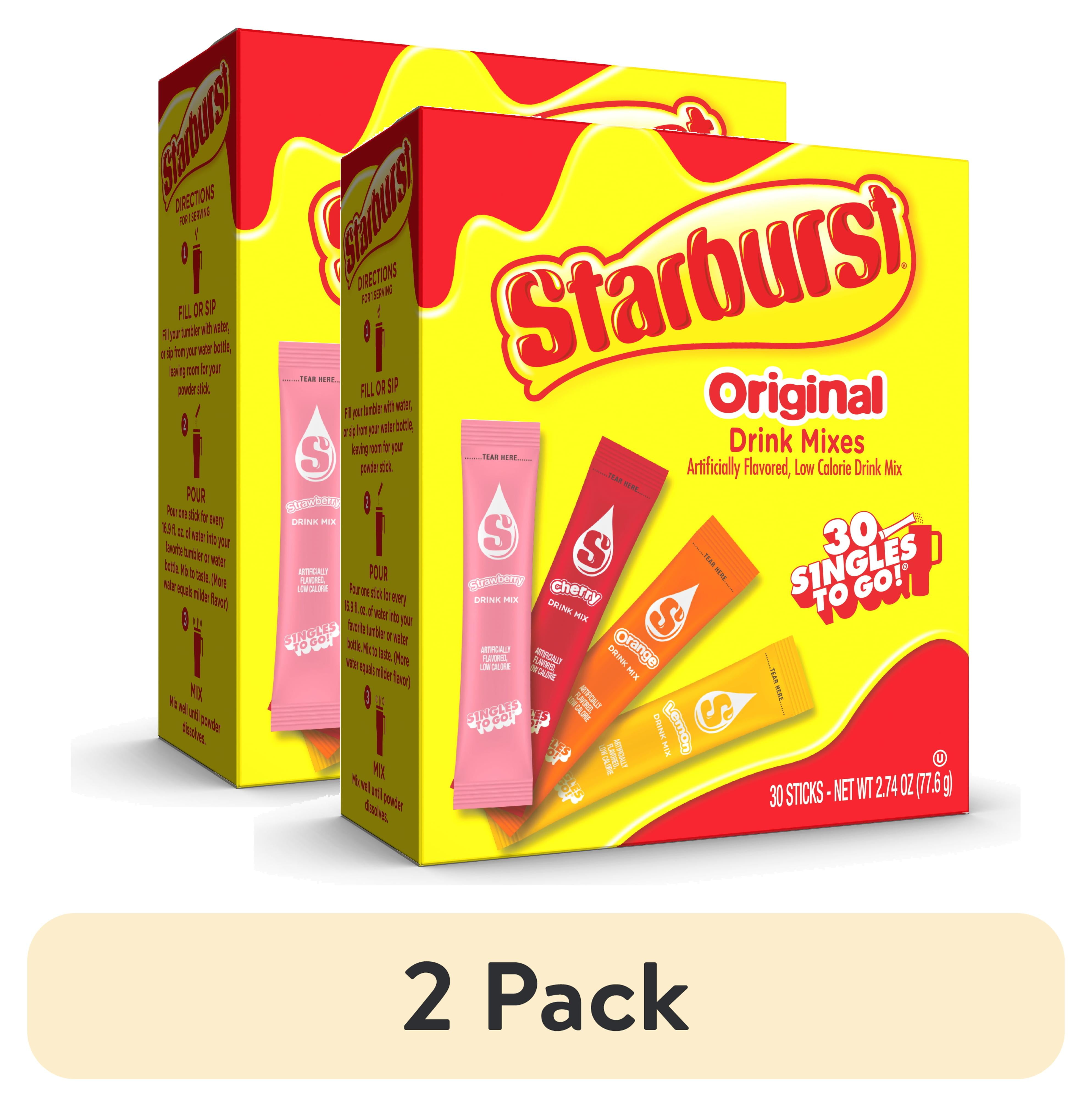(2 pack) Starburst Original Variety Pack Drink Mix, 30ct - Walmart.com
