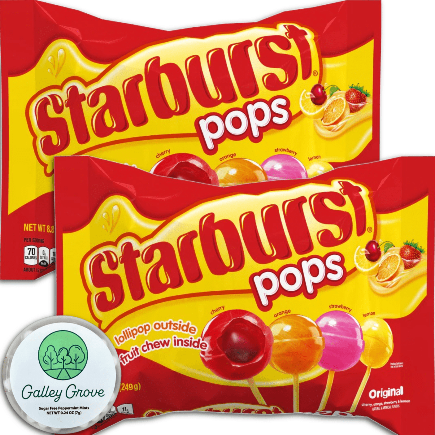 Starburst Pops Original Flavors, 8.8 oz (2-PACK) - 1.1 Pounds Of ...