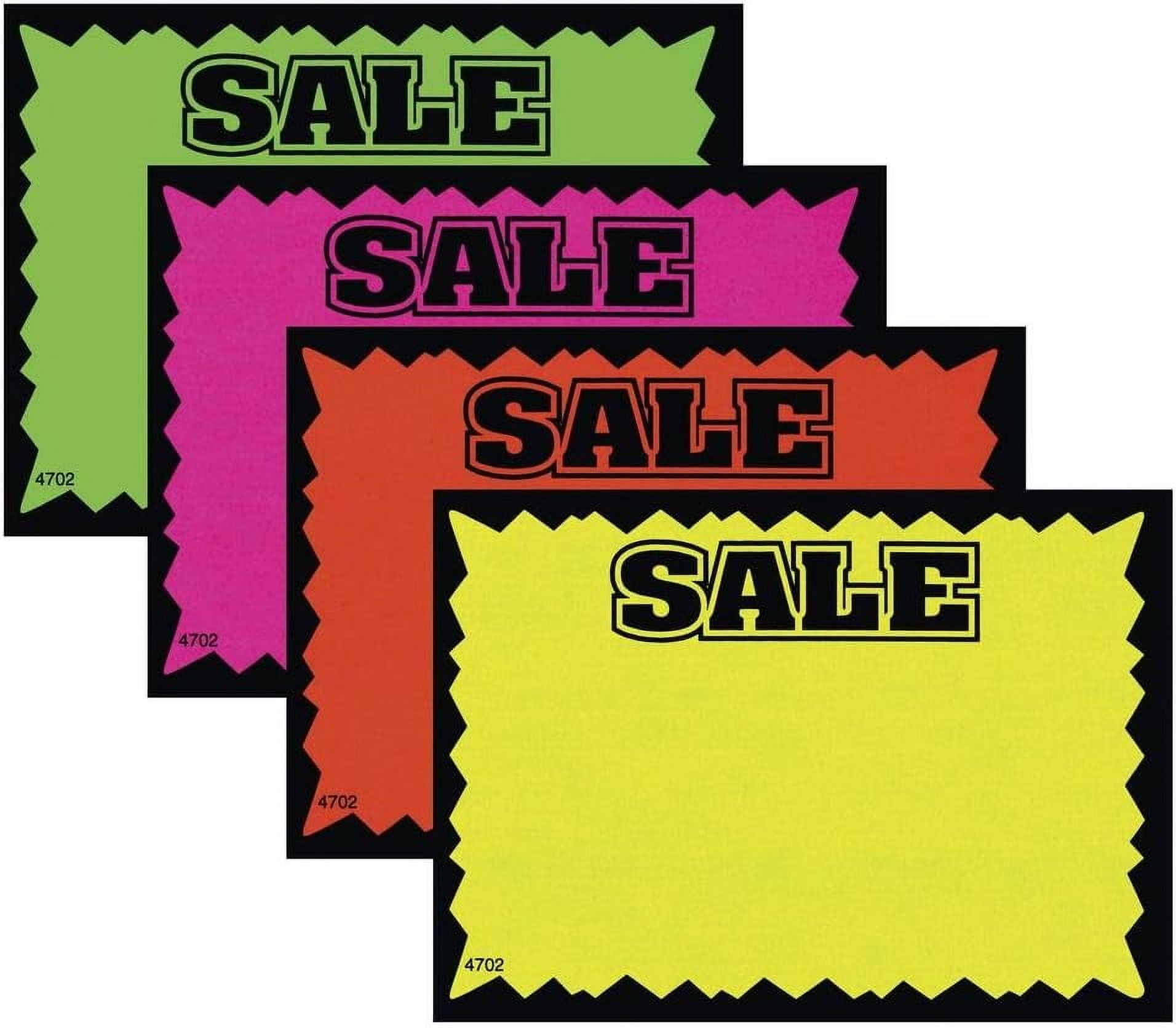 Starburst Sign Cards,"Sale", 2 1/2" x 3 1/2", Pack of 100 - Walmart.com