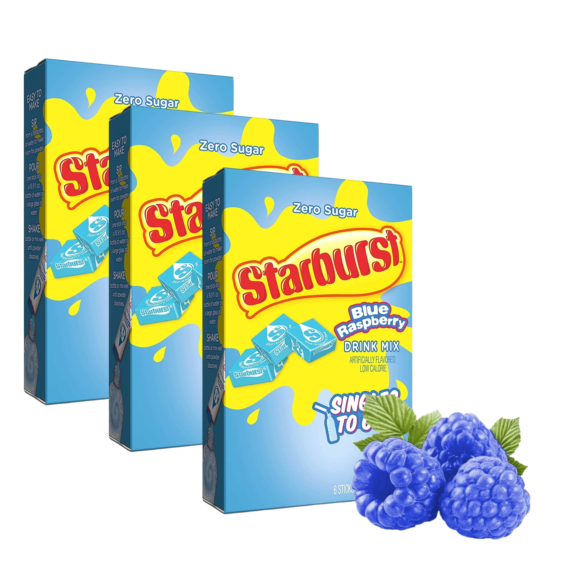 Starburst Singles To Go Powdered Drink Mix Blue Raspberry Flavor Sugar ...