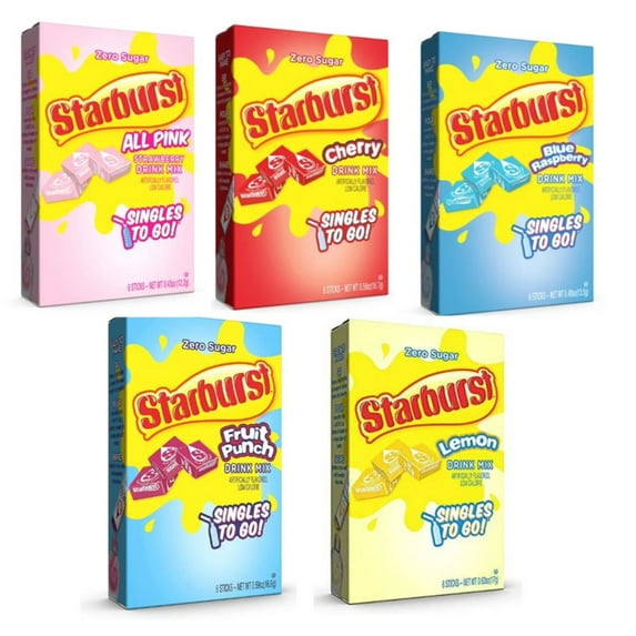 Starburst Singles to Go Variety Pack, Cherry, Fruit Punch, Blue ...