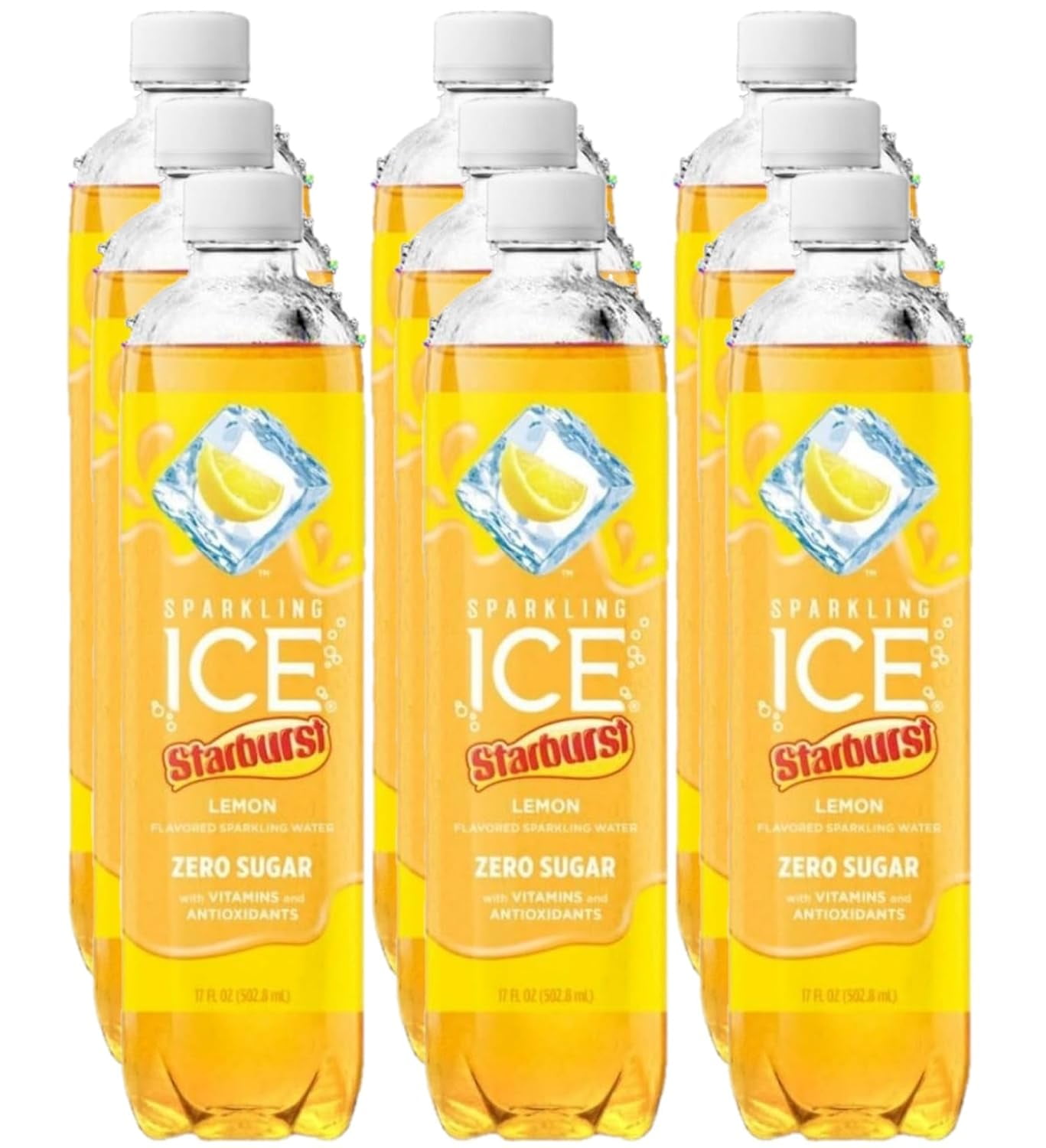 Starburst Sparkle: 9-Pack Variety of Sparkling ICE Water - 17oz Flavors with Bonus, Rich in ...