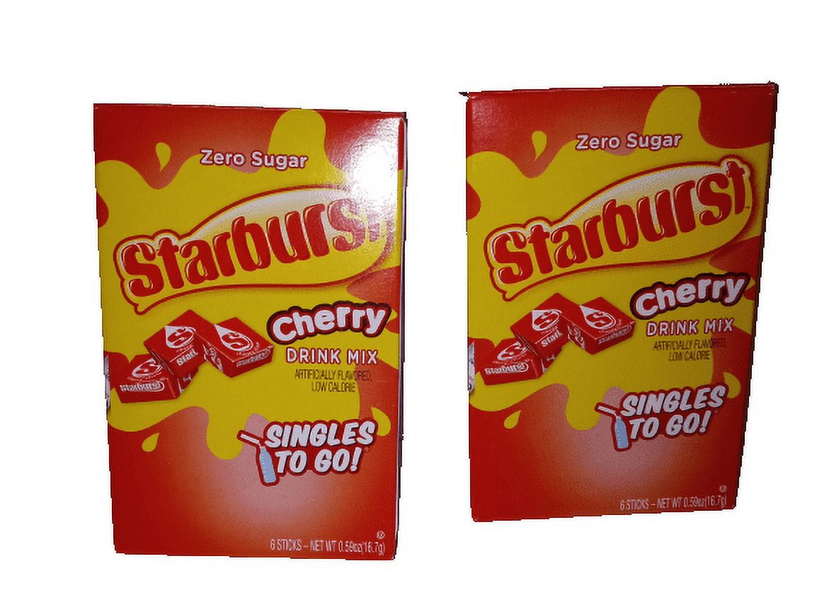 Starburst Zero Sugar Singles-To-Go Powdered Drink Mix, Cherry, 6 Count ...