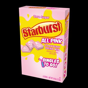 Starburst Zero Sugar Singles-to-Go Powdered Drink Mix, Cherry, 6 Count ...