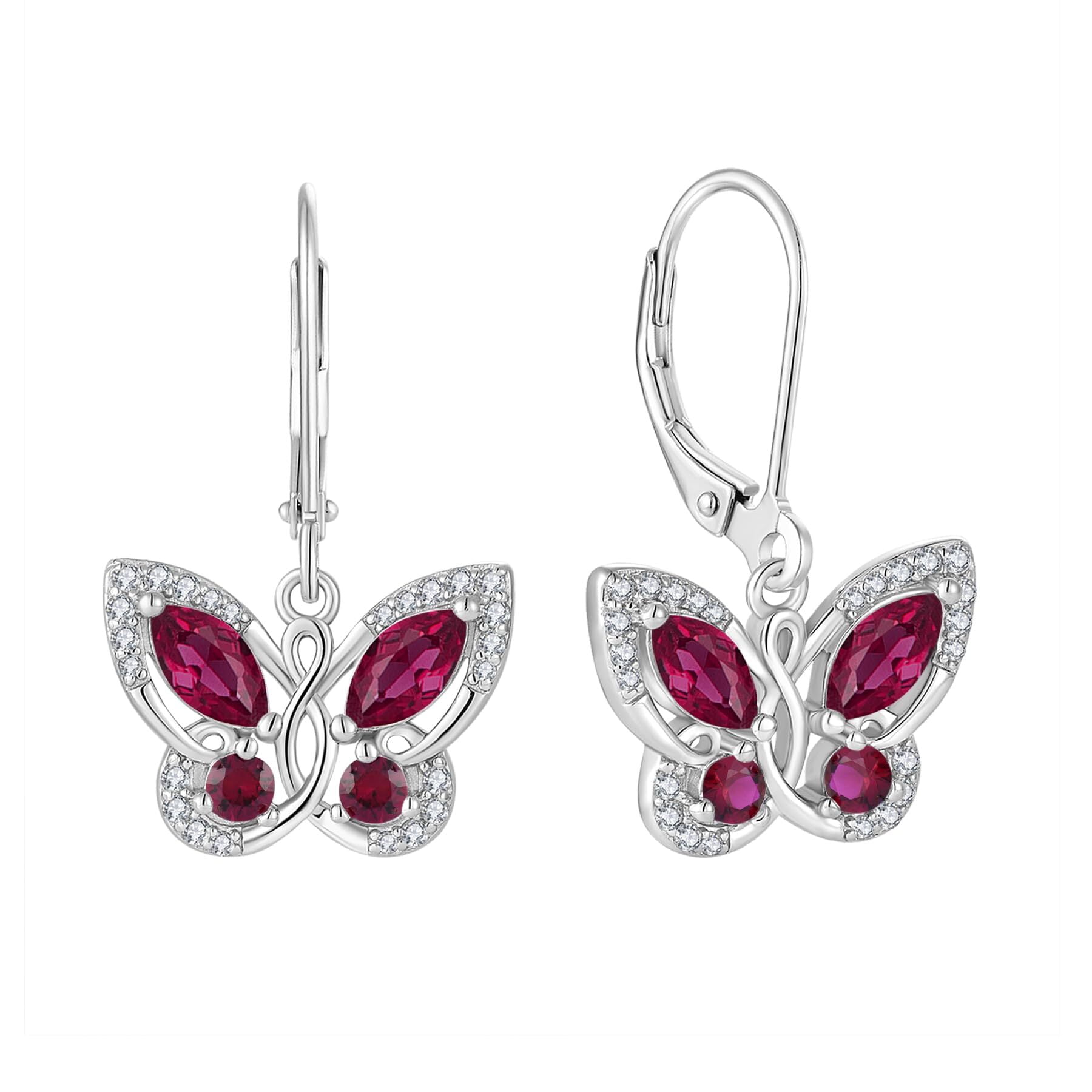 Starchenie Butterfly Earrings for Women 925 Sterling Silver Leverback ...