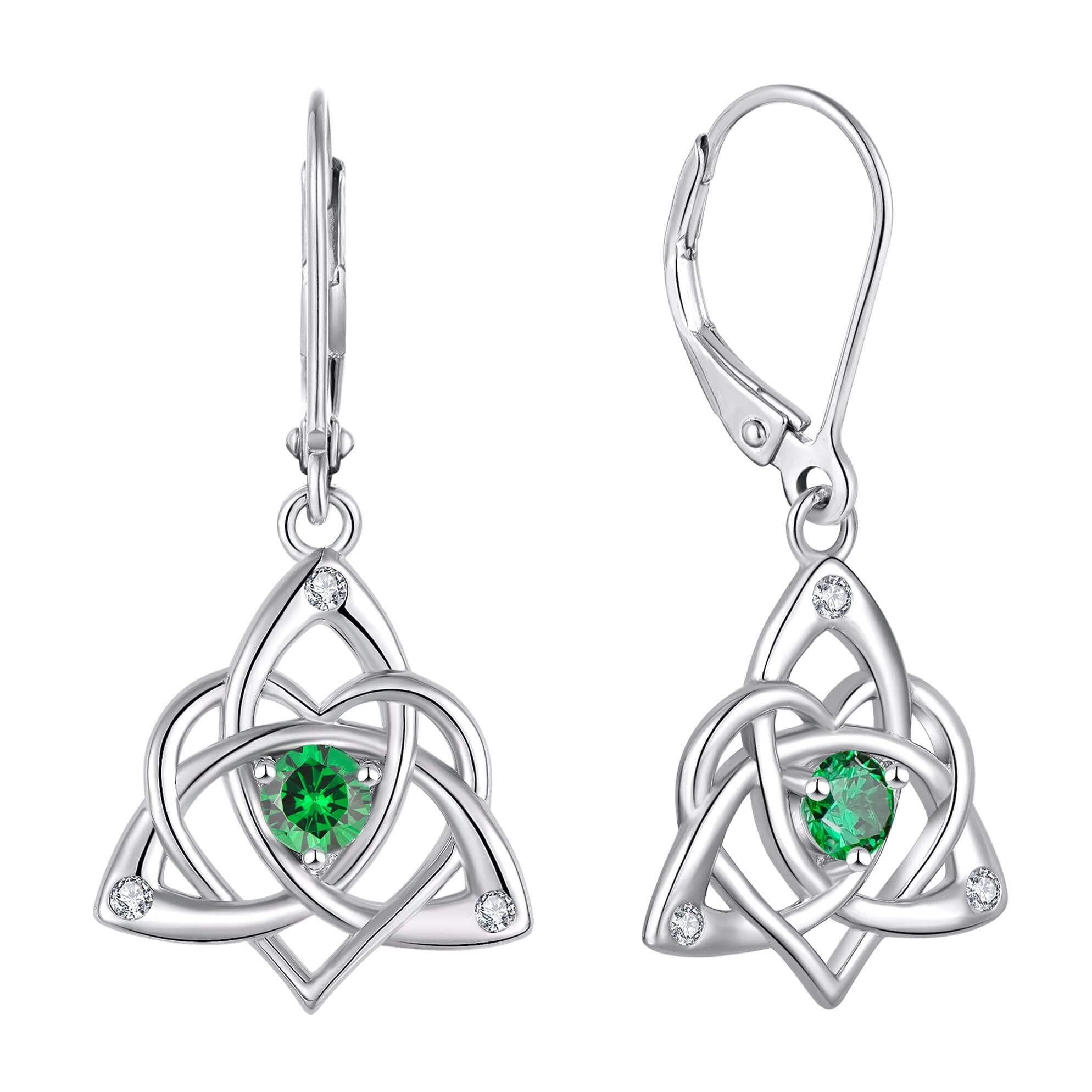 Starchenie Celtic Knot Dangle Earrings Sterling Silver Trinity Love ...