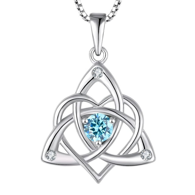 Starchenie Celtic Knot Necklace for Women 925 Sterling Silver Trinity ...