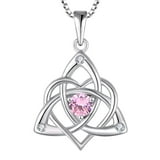 Starchenie Celtic Knot Necklace for Women 925 Sterling Silver Trinity ...