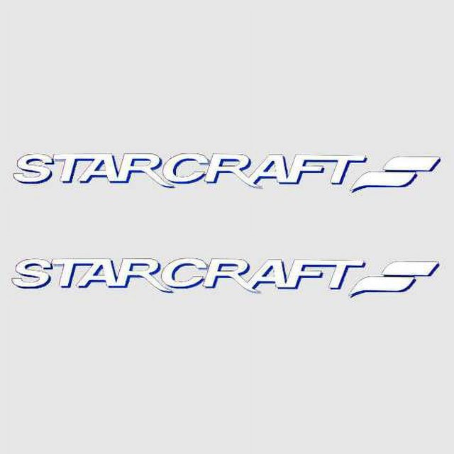 Starcraft Boat Decal 1461250 | White Pacific Blue 50 x 3 1/2 Inch Pair ...