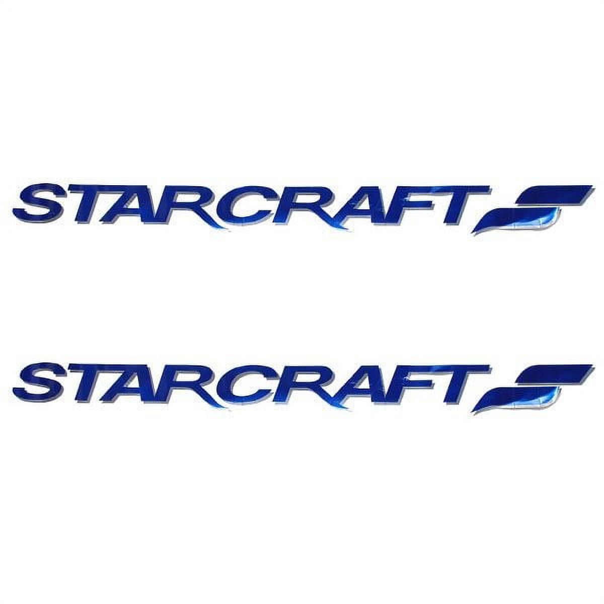 Starcraft Boat Decal | Pacific Blue Silver 38 1/2 x 3 1/4 Inch Pair ...
