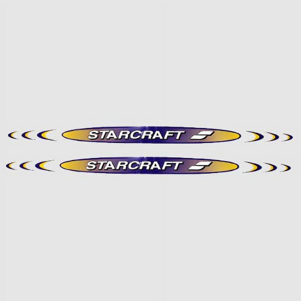 Starcraft Boat Emblem Decal Stickers | Purple Yellow (Pair) - Walmart.com