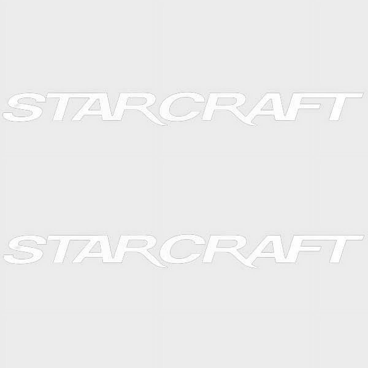 Starcraft Boat Logo Decal Stickers | 10 x 1 1/2 Inch White (Pair ...