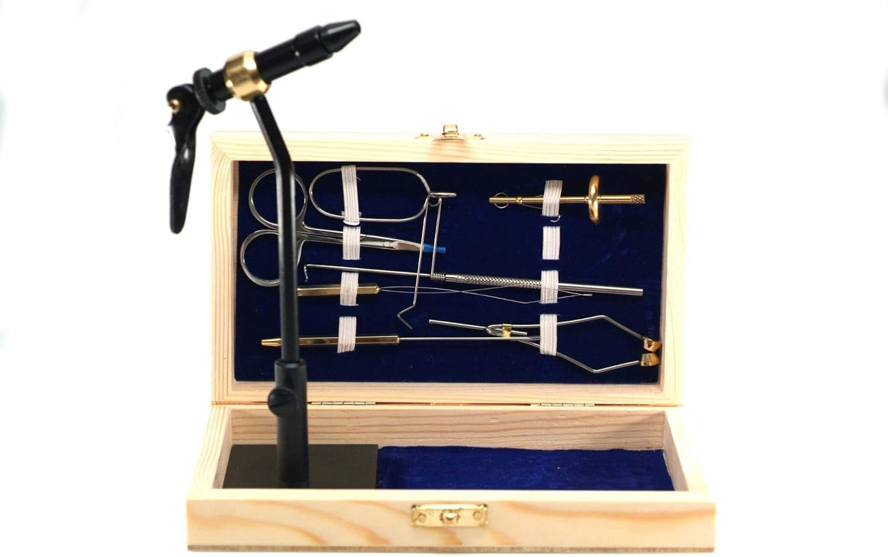 Stard Fly Tying Tool Kit with Vise, Tools, Pedestal Base - Plus ...