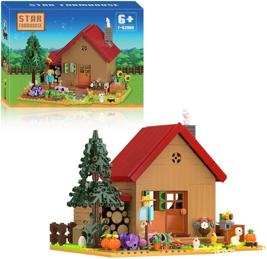 Stardew Farmhouse Building Set with Sunflower cat Dolls Stardew Video ...