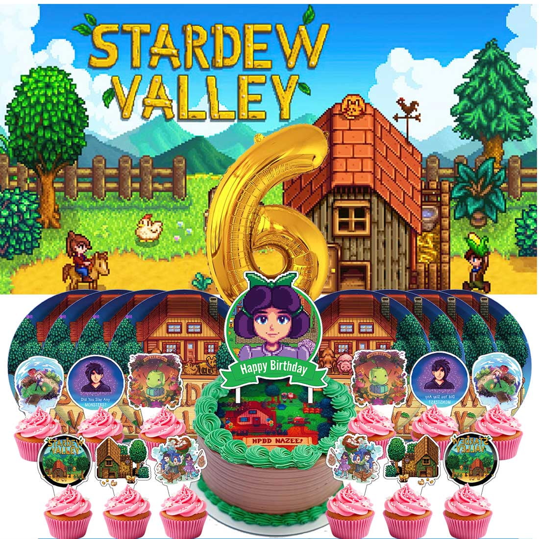 Stardew Valley Balloons Party Supplies 6th Decor Tableware Birthday ...